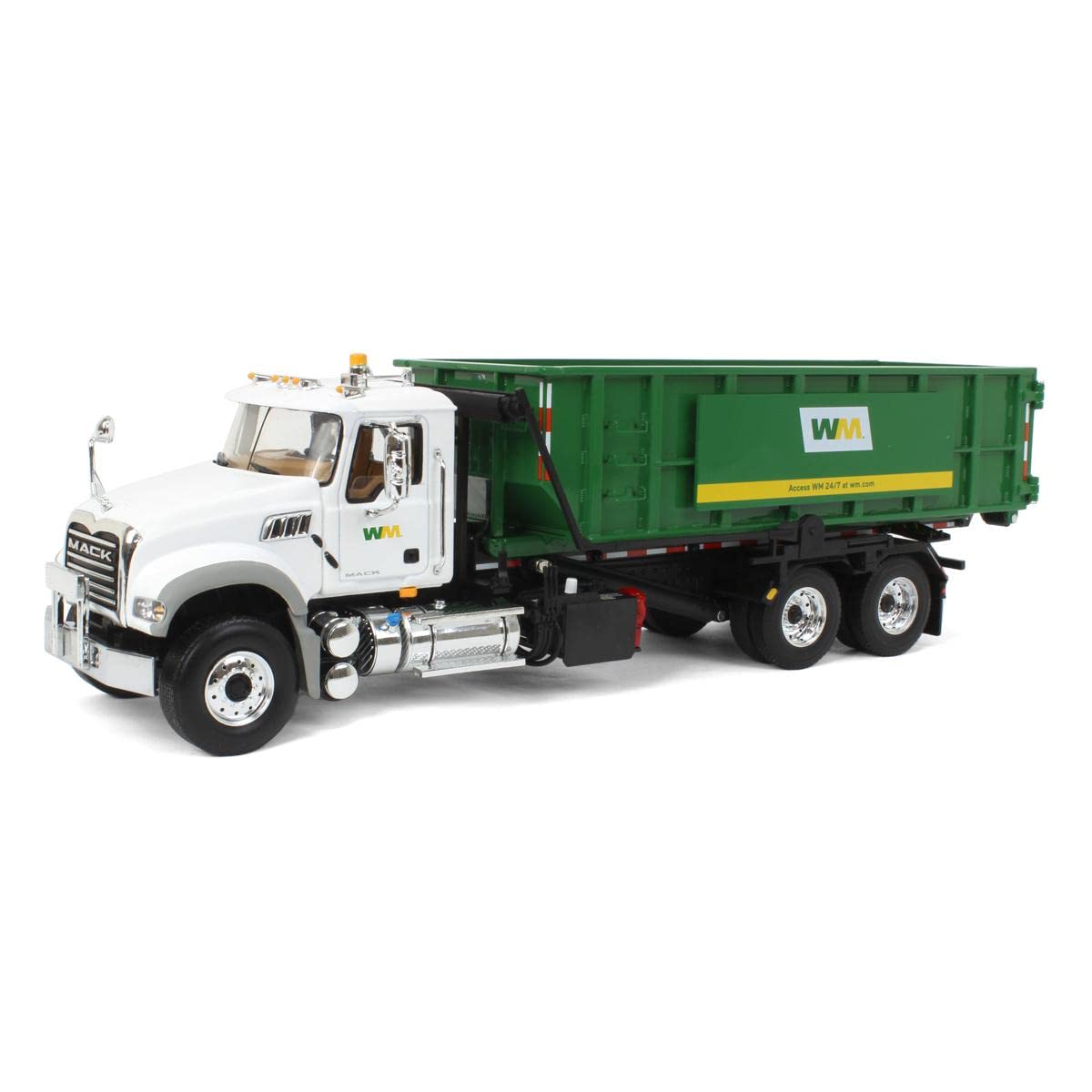 First Gear 1/34 Mack Granite MP Waste Management Truck w/Roll-Off Container 10-4305D