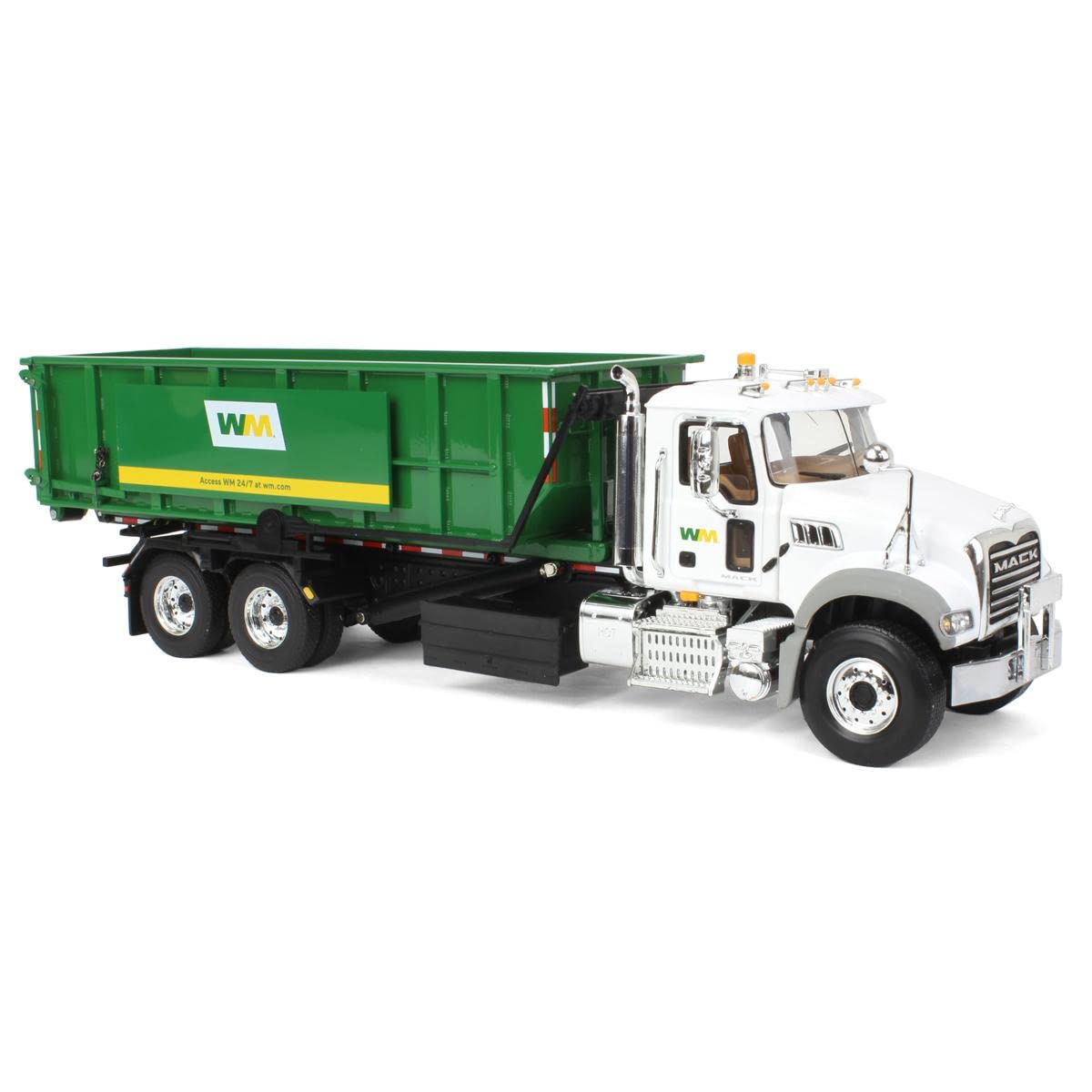 First Gear 1/34 Mack Granite MP Waste Management Truck w/Roll-Off Container 10-4305D