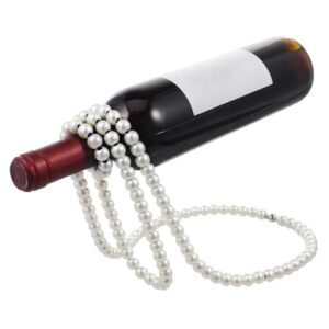 besportble wine glass necklace holder wine stand desktop decoration wine display rack pearl wine rack ornaments white suspension wine rack red wine hodler wine storage rack