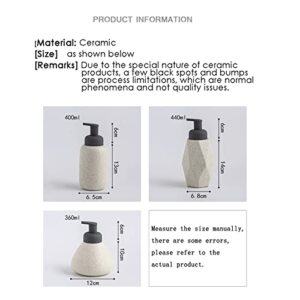 Soap Pump Dispenser Ceramic Liquid Foam Soap Dispenser Portable Shampoo Conditioner Body Wash Lotion Pump Bottle Bathroom Accessories Bottles Dispenser (Color : B1)