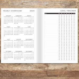 GRC 2023 Monthly Planner, January - December, Floral Calendar & Organizer, 7" x 10", Saddle Stitch Bound