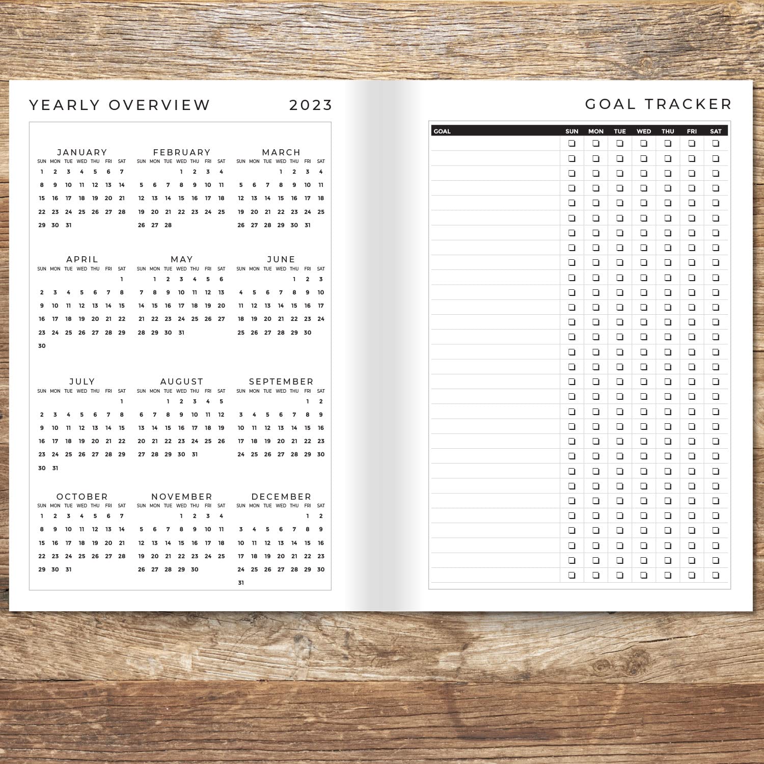 GRC 2023 Monthly Planner, January - December, Floral Calendar & Organizer, 7" x 10", Saddle Stitch Bound