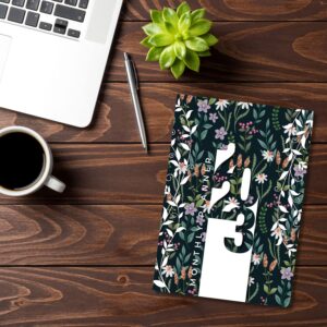 GRC 2023 Monthly Planner, January - December, Floral Calendar & Organizer, 7" x 10", Saddle Stitch Bound