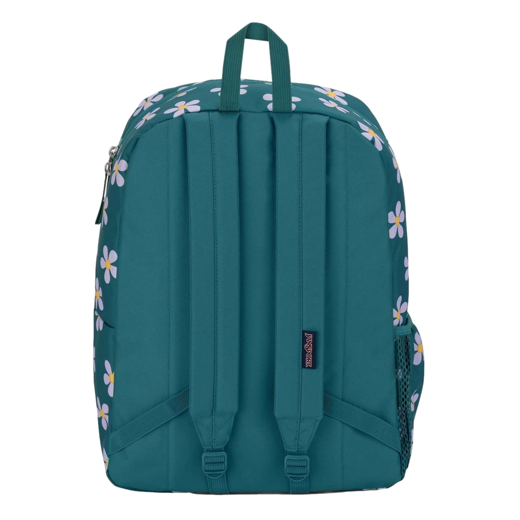 JanSport Cross Town Backpack, 17" x 12.5" x 6" - Simple Bag with 1 Main Compartment, Front Utility Pocket - Premium Class Accessories - Precious Petals