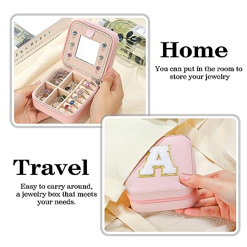 Parima Graduation Gifts for Her - Trendy Travel Jewelry Case, Personalized Gifts - Pink Travel Jewelry Box | Birthday Gifts for Women Mothers Day Gifts for Women | Travel Jewelry Case