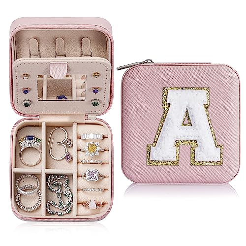 Parima Graduation Gifts for Her - Trendy Travel Jewelry Case, Personalized Gifts - Pink Travel Jewelry Box | Birthday Gifts for Women Mothers Day Gifts for Women | Travel Jewelry Case