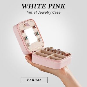 Parima Graduation Gifts for Her - Trendy Travel Jewelry Case, Personalized Gifts - Pink Travel Jewelry Box | Birthday Gifts for Women Mothers Day Gifts for Women | Travel Jewelry Case