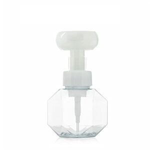 soap pump dispenser 300ml soap dispenser empty plastic bottle flower liquid soap dispenser soap foam flower shower gel foam pump bottle for bathroom kitchen bottles dispenser (color : transparent)