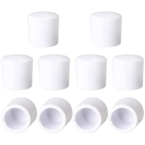 meetoot 10pcs door bumper tips 0.4" white door stop caps door stopper bumpers for wall and floor protection