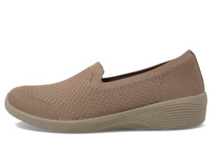 skechers women's arya-clear skies loafer, dark taupe, 7