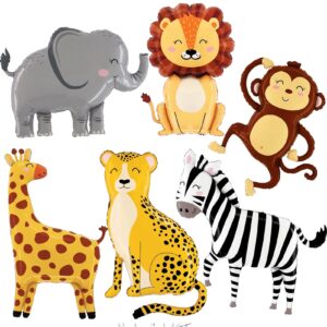 zebra elephant balloons wildlife elephant monkey lion zebra giraffe leopard shaped balloons for jungle safari theme kids birthday party decorations