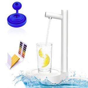 tobtoc desktop water dispenser for 5 gallon bottle, bedside water dispenser with 7 levels, portable water dispenser countertop with bottle cap and ph strips, smart household for home, office, outdoor