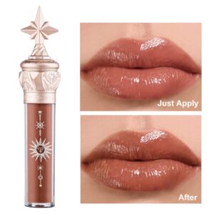 Rosarden Water Lip Gloss - Moisturizing Lip Gloss - Lip Plumping lip Gloss - Waterproof Long Lasting Non Sticky Smudge Proof Lipstick - Glossy Lightweight Hydrating Lip Gloss for Women MakeUp