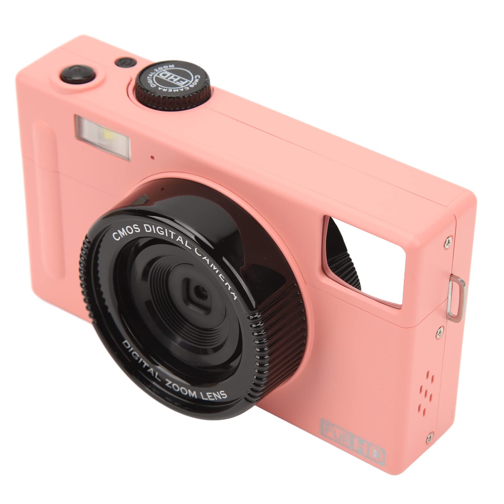 Digital Camera,4K Digital Camera 3.0inch Screen 4X Zoom 56MP Prevents Shake Vlogging Camera for Kids Adult Beginners (Pink)