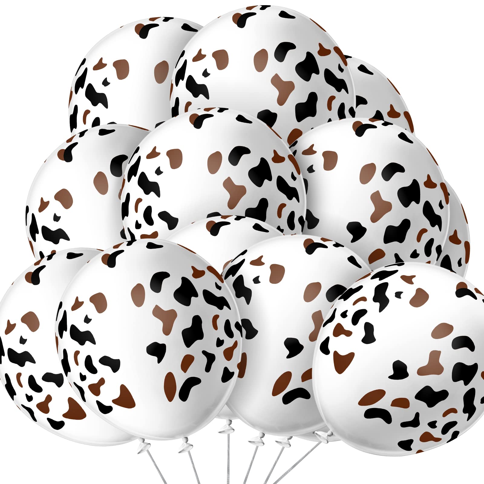 Hiboom 50 Pcs Cow Balloons Latex Balloons Funny Print Cow Farm Balloons for wedding Birthday Party Supplies Decorations