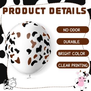 Hiboom 50 Pcs Cow Balloons Latex Balloons Funny Print Cow Farm Balloons for wedding Birthday Party Supplies Decorations