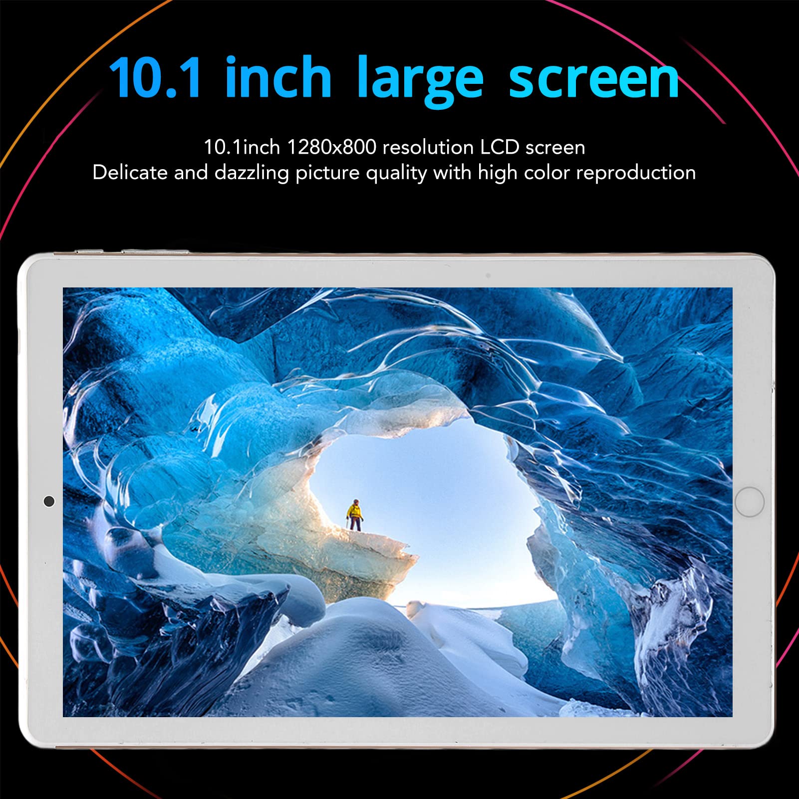 3G Calling Tablet, 100-240V 1280x800 Resolution 10.1 Inch Tablet for Android 5.1 for Business Trips (US Plug)