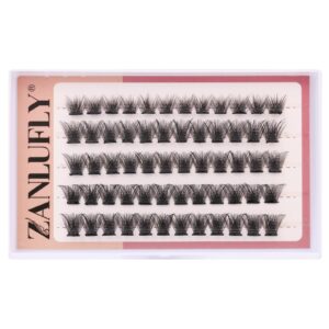 Colored Lashes Cluster Eyelashes Individual DIY Lashes Extensions 7 Colors Eye Lashes Extensions 140 PCS Clusters False Lashes DIY at Home Set Pack（14MM）