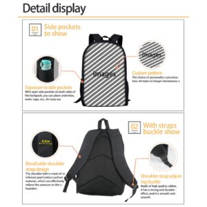 Howilath Custom Baseball Pattern Black School Backpack Set for Teen Boys Girls, Colorful 17 Inch Bookbag Lunch Box with Pencil Case