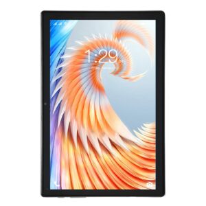 DAUZ 10.1 Inch Tablet Black 8MP Front 16MP Rear 100-240V for Android 12 for Learning (US Plug)