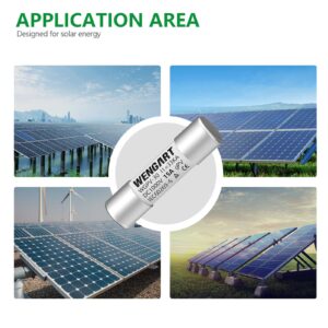 Wengart Solar Fuses WGPV-30,DC1000V,10x38mm,I133kA,Fast Photovoltaic Fuses for Solar Photovoltaic Applications,10pcs (15Amp)