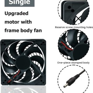 Solar Panel Fan Kit, Himino 10W Dual Fan with 6.5Ft/1.9 m Cable for Small Chicken Coops, Greenhouses, Doghouses,Sheds,Pet Houses, Window Exhaust