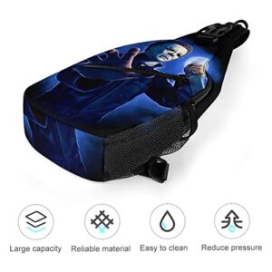 ZHANGXM Crossbody Sling Halloween Michael Myers Backpack Sling Bag Travel Hiking All Printed Chest Bag Daypack