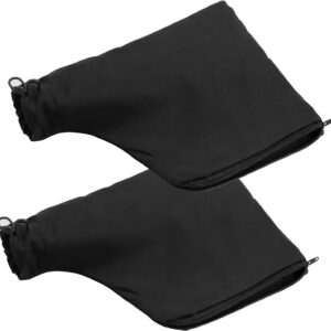 2pcs Dust Bag for Miter Saw, Model 255 Black Dust Collection Bags, Adjustable Outlet with Zipper for Miter Saw, Tank Belt Sander, Table Saw, Edge Planer, Diagonal Saw, 2 Pack