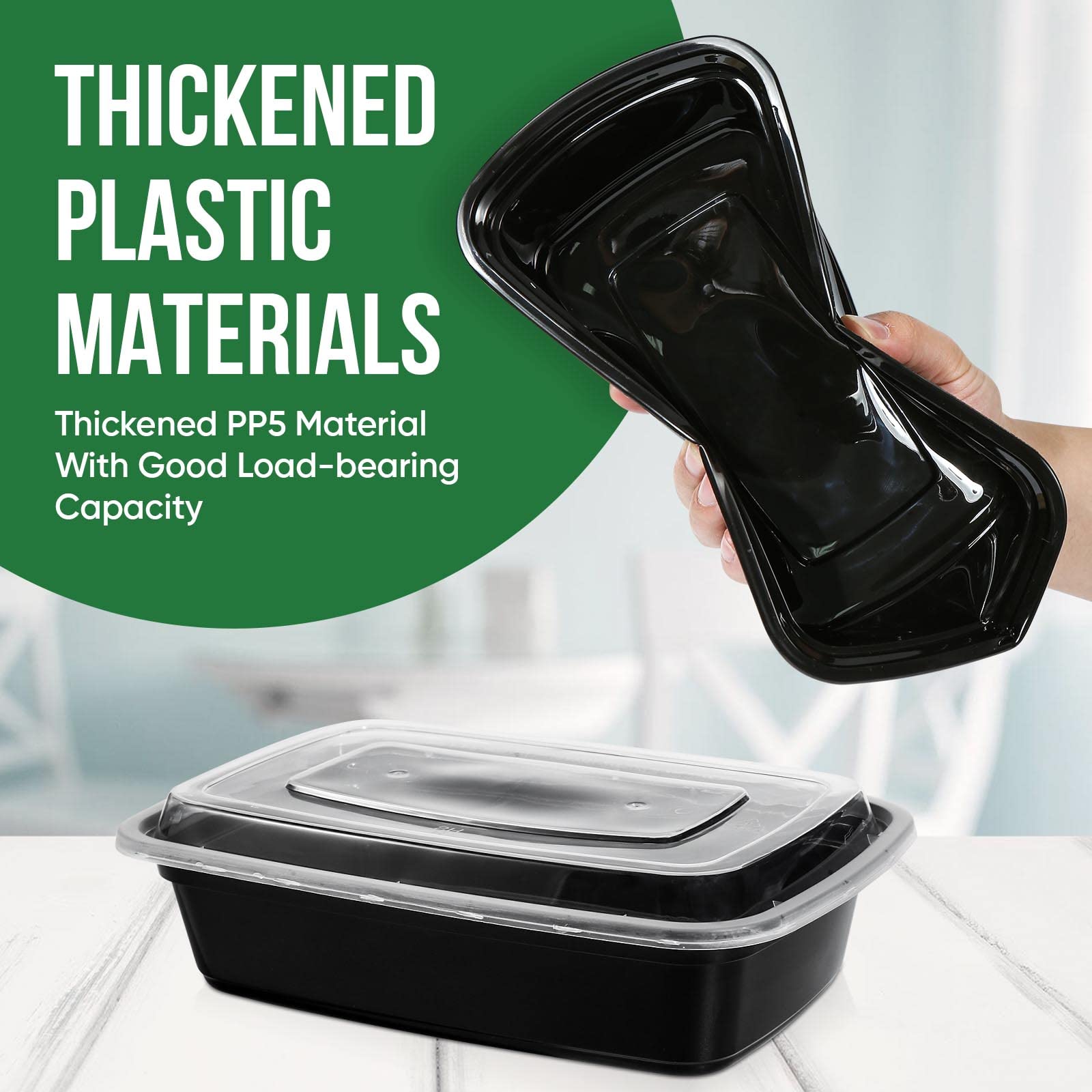 TaidMiao Meal Prep Containers Reusable - 38oz 30 Pack Meal Prep Containers With Lids Microwavable, Freezer Safe Food Prep Containers, Disposable To Go Containers