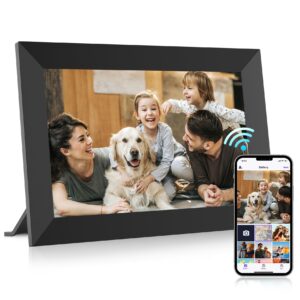 maxangel digital picture frame 10.1 inch wifi electronic photo frame 32gb storage sd card slot desktop ips touch screen hd display auto-rotate slideshow share videos photos remotely via uhale app