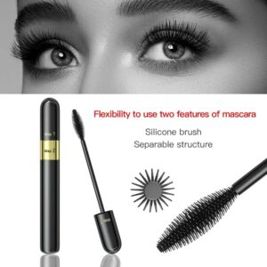 2 PCS Thrive Mascara,2 In 1 4D Lash Cosmetics Vibely Mascara 5x Longer Waterproof telescopic mascara,For Natural Lengthening And Thickening Effect Long-Lasting Dense Curled No Clumping