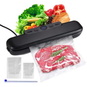 adptoyu food saver vacuum sealer machine, automatic led indicator vacuum sealer machine with 10pcs vacuum sealer bags starter kit