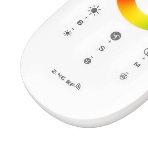 LED Remote Controller, LED Strip Light Dimmer DC12 to 24V 2.4GHz Wireless RF Touch RGBW 7 Color Dimming 64000 Color Temperature for Home