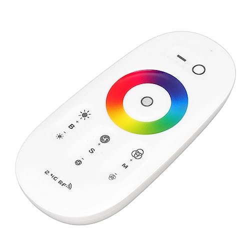 LED Remote Controller, LED Strip Light Dimmer DC12 to 24V 2.4GHz Wireless RF Touch RGBW 7 Color Dimming 64000 Color Temperature for Home