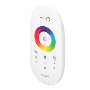 LED Remote Controller, LED Strip Light Dimmer DC12 to 24V 2.4GHz Wireless RF Touch RGBW 7 Color Dimming 64000 Color Temperature for Home