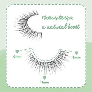 Lashes Natural False Eyelashes Soft Wispy Lashes Faux Mink 11mm False Lashes Chiref Fluffy Curly False Eyelashes Natural Look Lashes 3D 5 Pairs DY-3-Funny