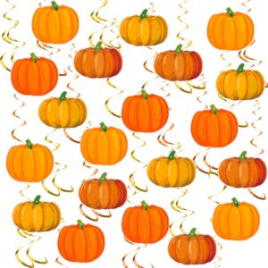 36 pieces fall pumpkin hanging swirls pumpkin swirls decorations fall thanksgiving ceiling hanging decorations for home autumn thanksgiving harvest decor party supplies