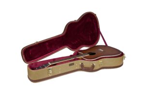 crossrock dreadnought guitar case for martin d28, compatible to taylor grand auditorium-hard-shell wooden case-vinyl tweed (crw620d28tw)