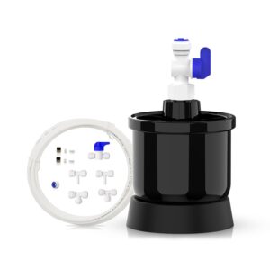 frizzlife pressure mini water tank for all tankless reverse osmosis system, small water storage tank for pd600, px500a, pd800, pd1000, pd400, g3p600, g3p800, g2, fit 1/4” & 3/8” water tubing ro system