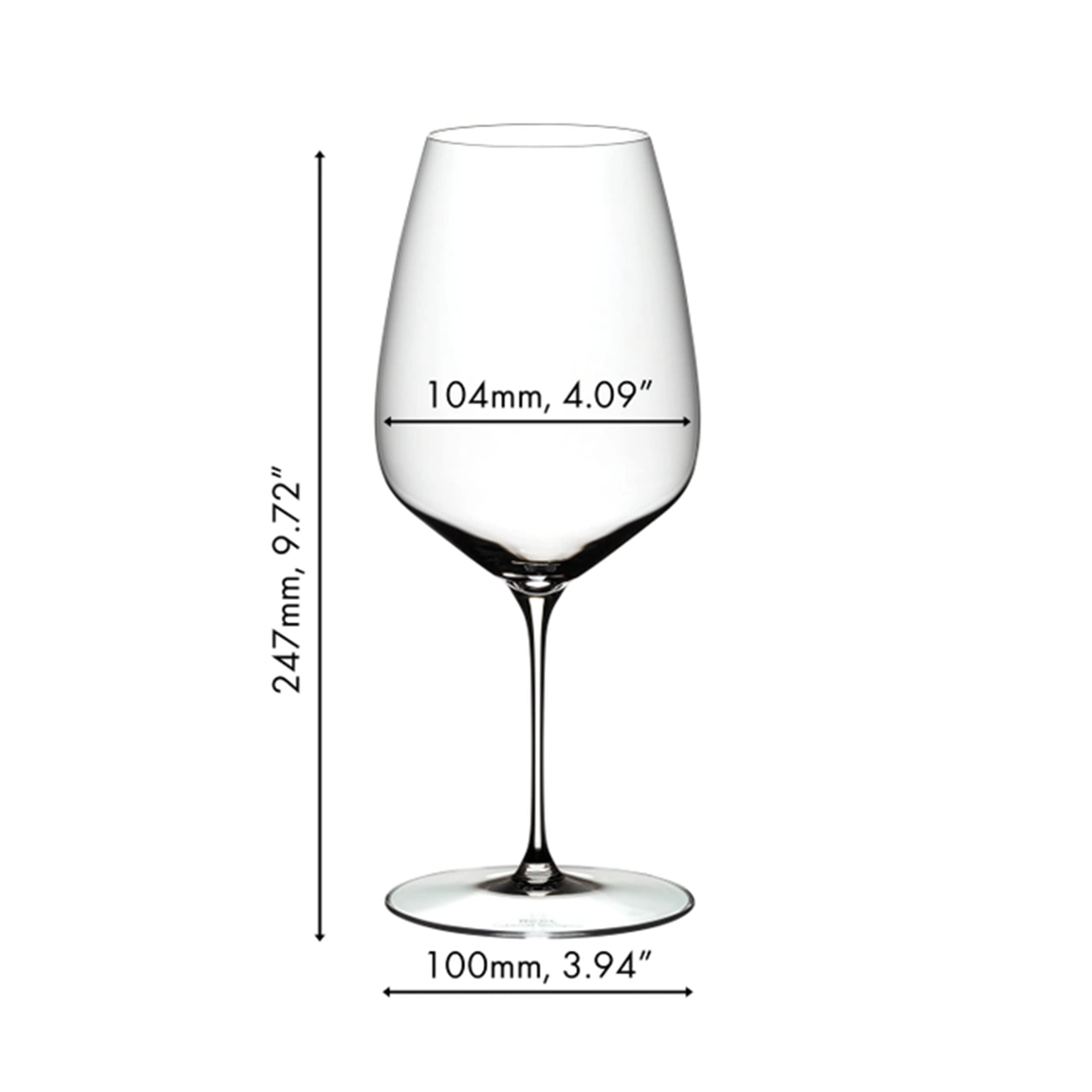 Riedel Veloce 4-Piece Cabernet/Merlot Wine Glass Set, 28 oz