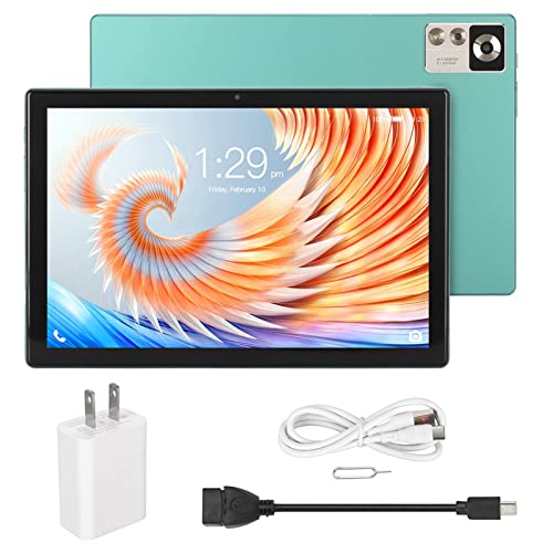 Gaming Tablet, 10.1 Inch FHD HD Tablet 2 Card Slots Dual Camera 8GB RAM 256GB ROM for Business (US Plug)