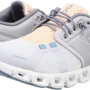 ON Women's Cloud 5 Push Sneakers, Glacier/Undyed White, 6.5