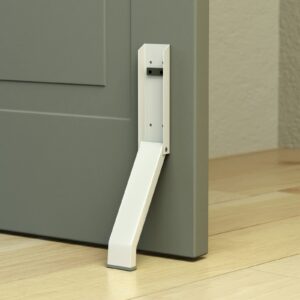 aglaiprty door stopper, door holder, no drilling door stoppers, easy pedal kick down door stop(white x 1 pack)