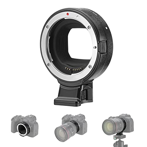 NEEWER EF to EOS R Mount Adapter, EF/EF-S Lens to RF Mount Camera Autofocus Converter Ring Compatible with Canon EOS R Ra RP R6 Mark II R6 R5 R3 R7 R10 R8 R50, Max Load: 4.4lb/2kg, NW-EF-EOSR