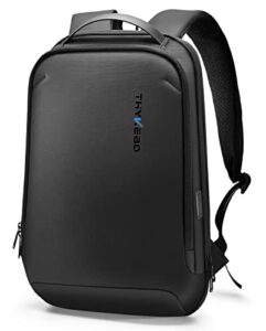 thykebo high tech backpack for men,slim laptop backpack with usb charging port,waterproof business backpack ideal for working,daily