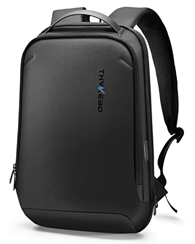 Thykebo High Tech Backpack for Men,Slim Laptop Backpack with USB Charging Port,Waterproof Business Backpack Ideal for Working,Daily