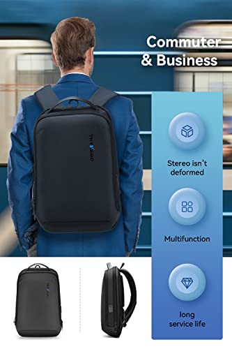 Thykebo High Tech Backpack for Men,Slim Laptop Backpack with USB Charging Port,Waterproof Business Backpack Ideal for Working,Daily