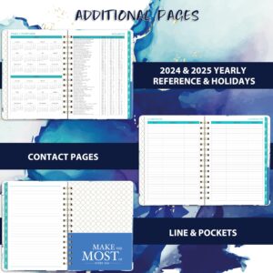 2024-2025 Planner - Academic Planner 2024-2025, Jul.2024 - Jun.2025, 6.3" x 8.4", Planner 2024-2025 Daily Weekly and Monthly, Perfect for Life Organizing - Indigo