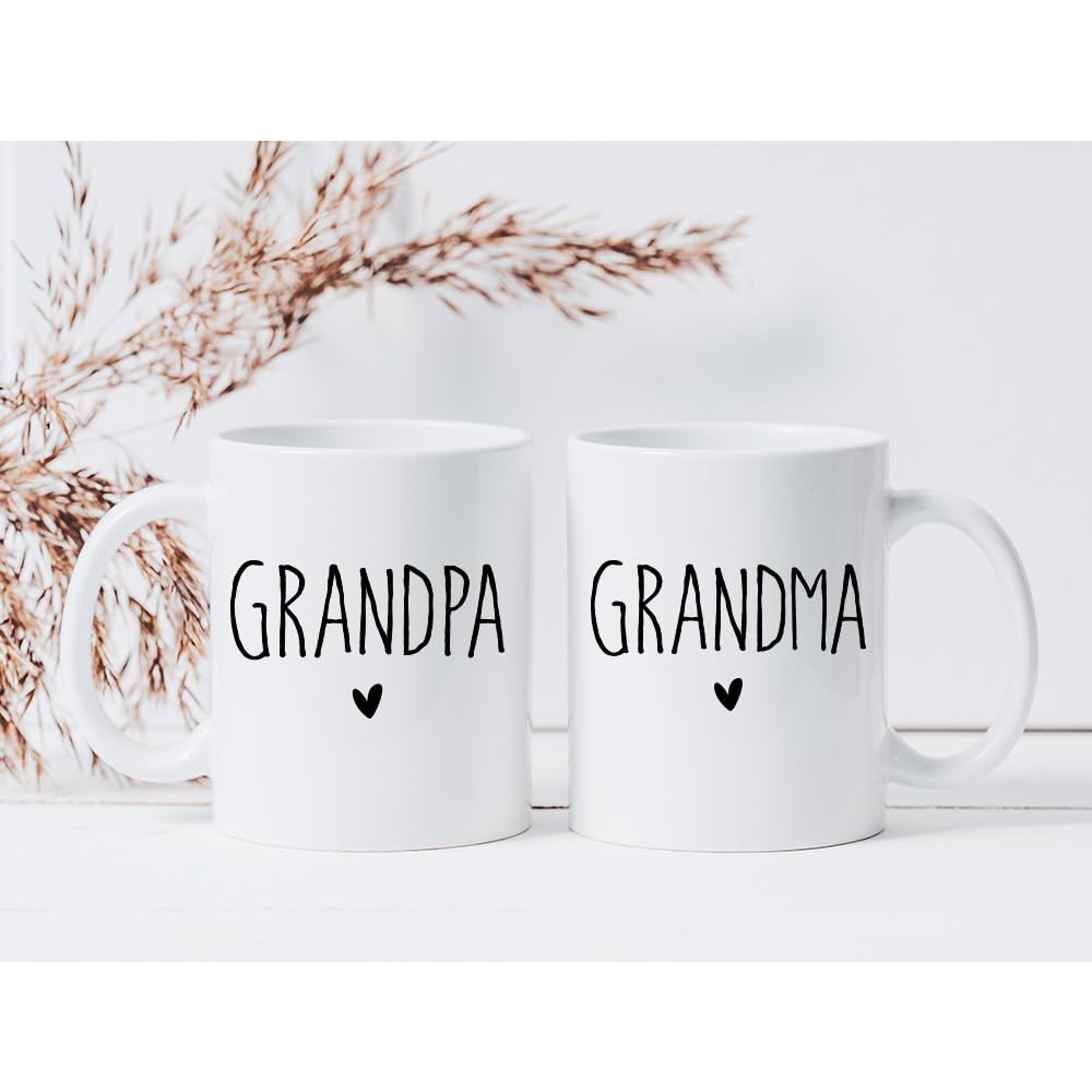 CATABUBU New Grandparents Coffee Mugs Set, Promoted to Be Grandparents Mug, Pregnancy Reveal Announcement, Baby Shower Gifts for Grandparents, Baby Reveal Surprise Publicity-7