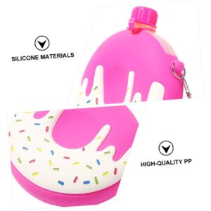 BESTOYARD 1 PC Donut Kettle Kids Sports Water Bottle for Kids Portable Water Kettle Donut Bottle Leakproof Water Bottle with Silicone Sleeve Donut Gifts Drinking Bottle Water Cup